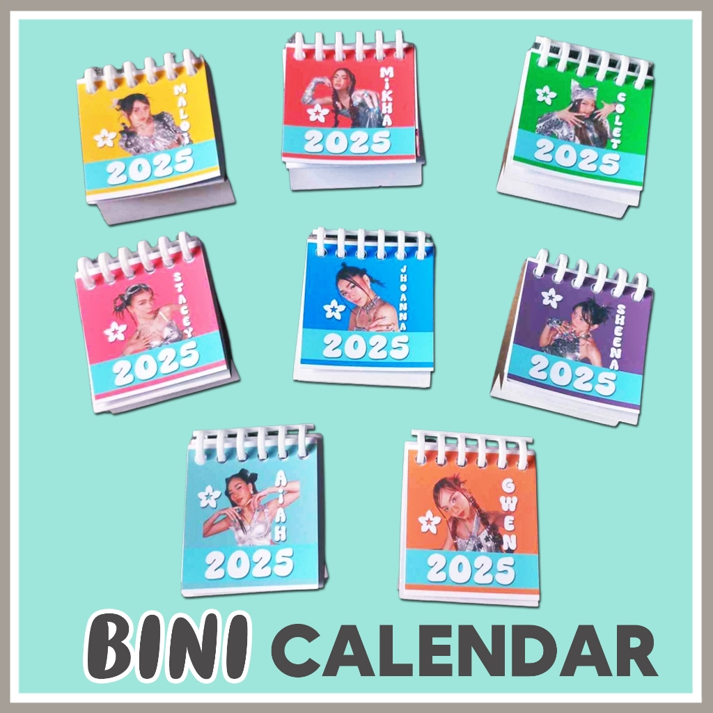 BINI Desktop Mini Calendar for Blooms Perfect for Gifts and Giveaways ...