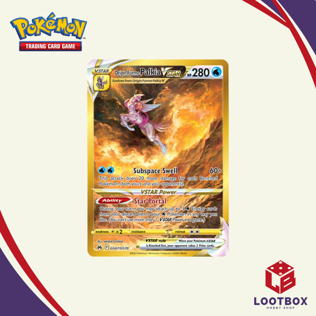 Pokemon Card Game: Origin Forme Palkia VSTAR (Gold Galarian Gallery ...