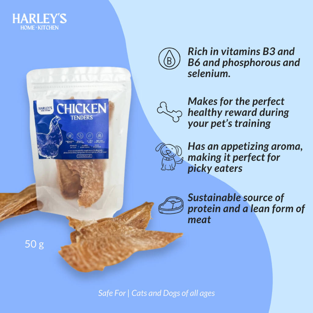 Harley’s All Natural Dehydrated Chicken Tender Fillet Treats for Dogs ...