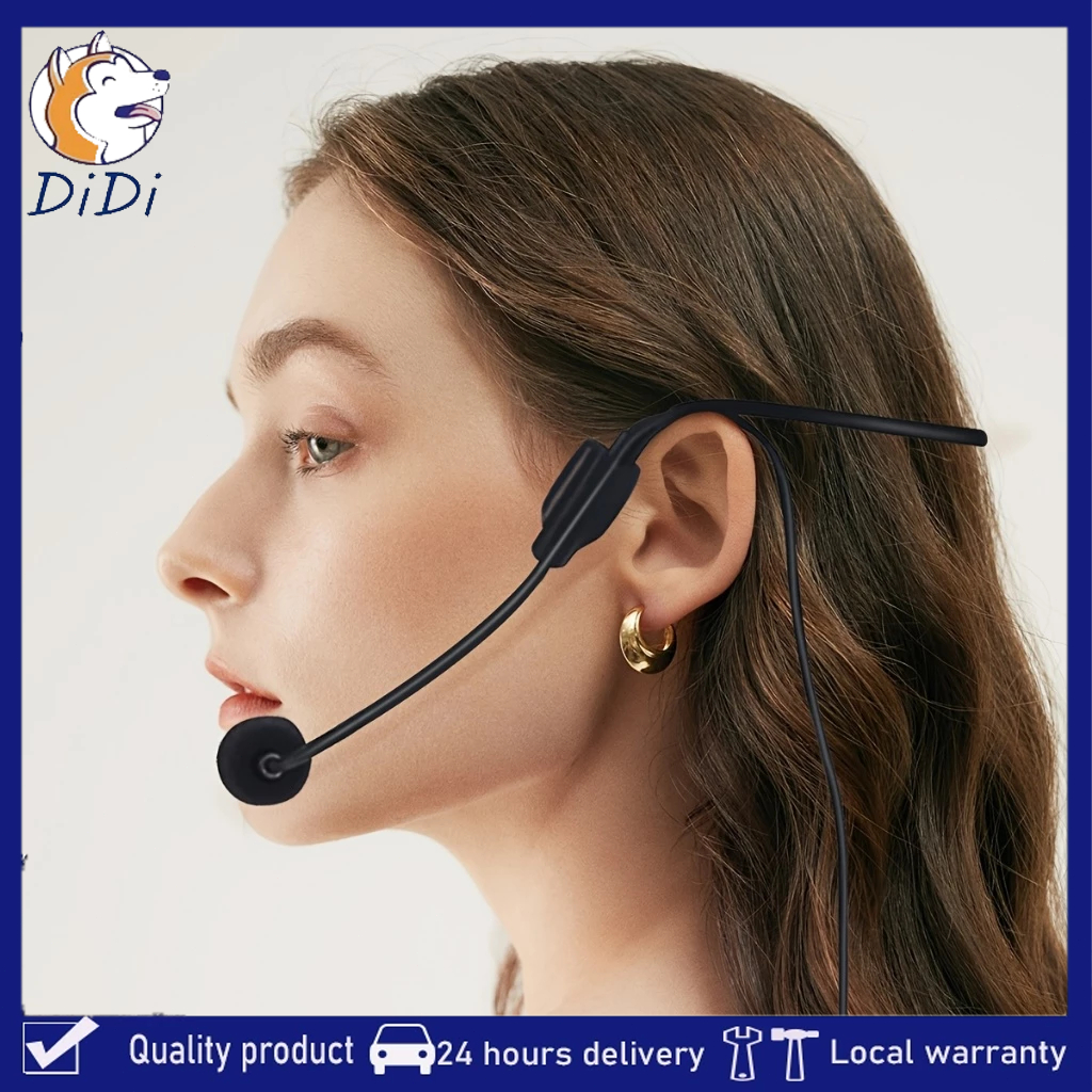 Wired Headset Microphone, Black, 3.5mm Jack, Multipurpose Teaching and ...