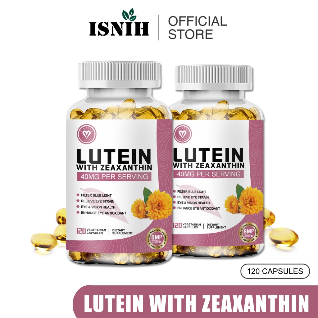 ISNIH Lutein Eye Supplement Lutein Capsule Eye Vitamins Relieve Eye ...