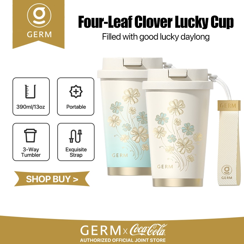 GERM Original Four-Leaf Clover 390ML Liner 316 Grade Stainless Steel Hot & Cold Drinkware ...