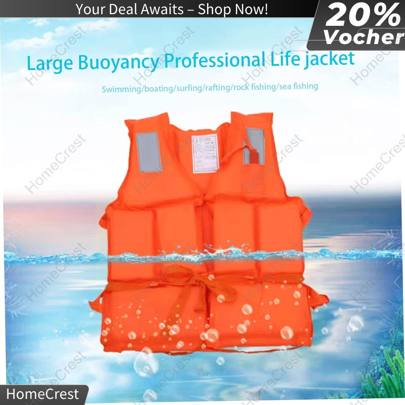HomeCrest All Size Fit Life Vest High Buoyancy Waterproof Material ...