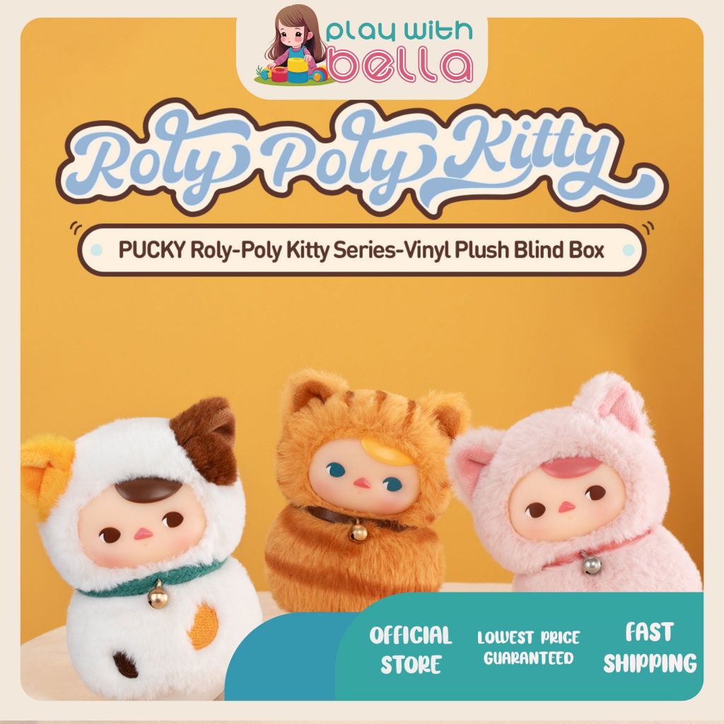 POPMART PUCKY Roly-Poly Kitty Series-Vinyl Plush Blind Box | Shopee ...