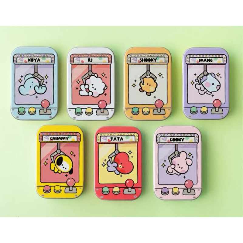 BTS BT21 mini Sticker set in a can case tin case Set of 7 | Shopee ...