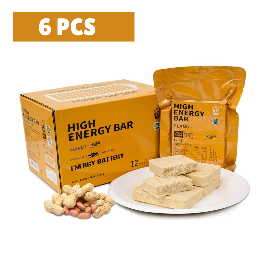 Emergency Food Ration Bars, Energy & Protein Bar, Peanut Flavor 6pcs ...