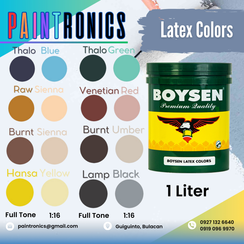 BOYSEN Paints Latex Colors | 1L [read the description!] | Shopee Philippines