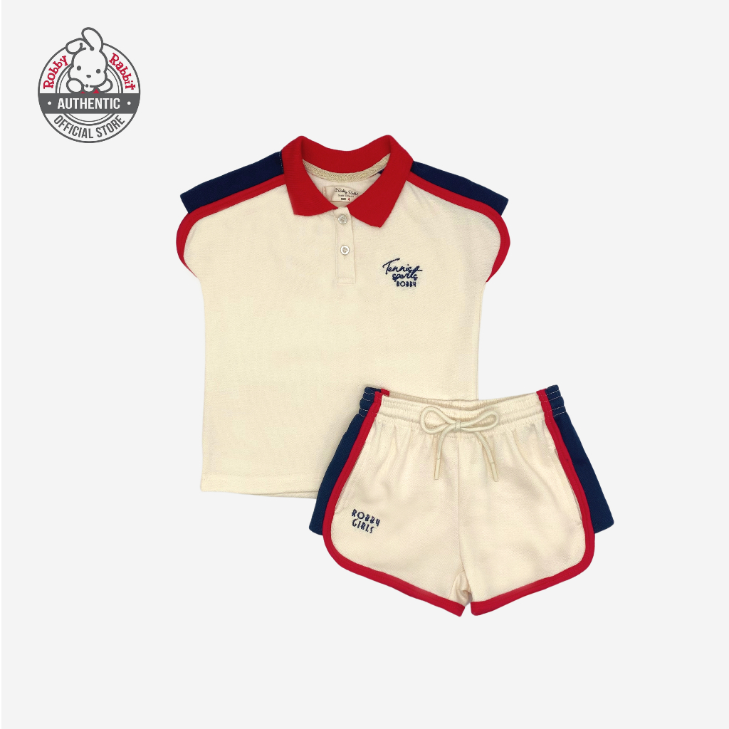 Robby Rabbit Girl Courtside Chic Blouse and Shorts Set (Cream) | Shopee ...