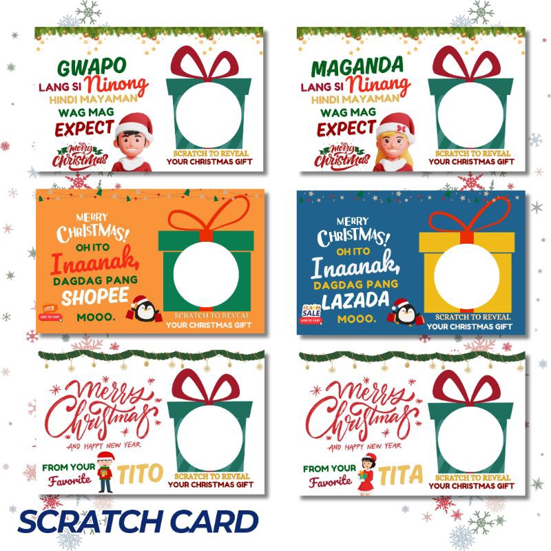 Scratch Card for Christmas ( 10pcs. per pack) | Witty Theme ...
