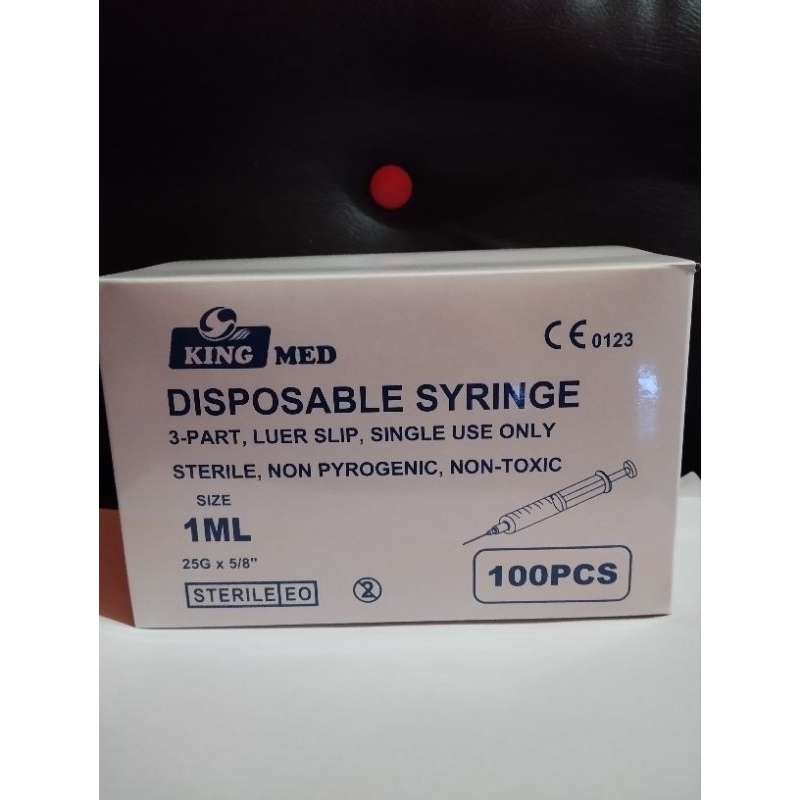 Disposable syringe 1ml g25×5/8, sterile (100/box) | Shopee Philippines