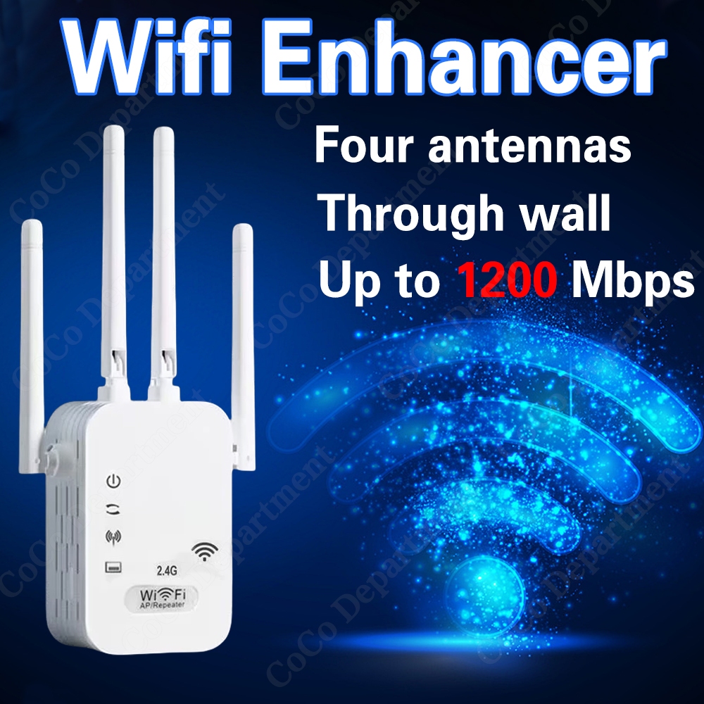 4 Antenna Wifi Repeater 300Mbps Fast Speed WiFi Range Extender 2.4G ...