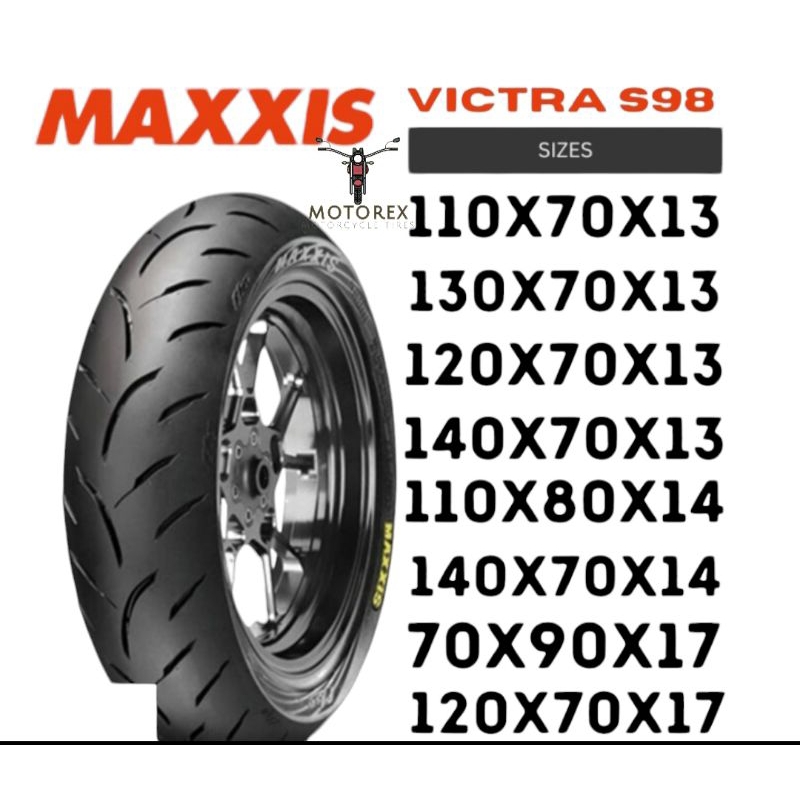 Maxxis Victra S98 Tubeless Tire with Free Pito and Tire Sealant ...