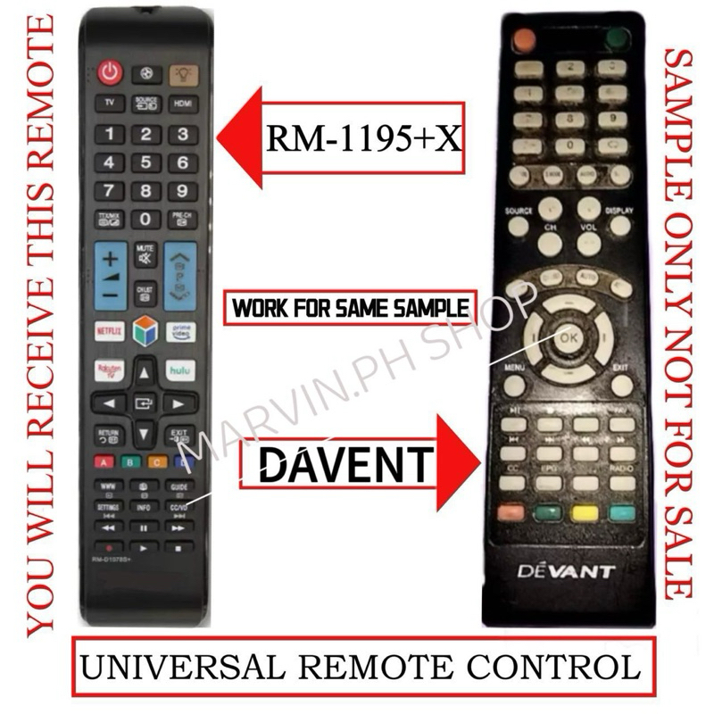 Ready to use Universal remote control for DEVANT smart tv remote na ...