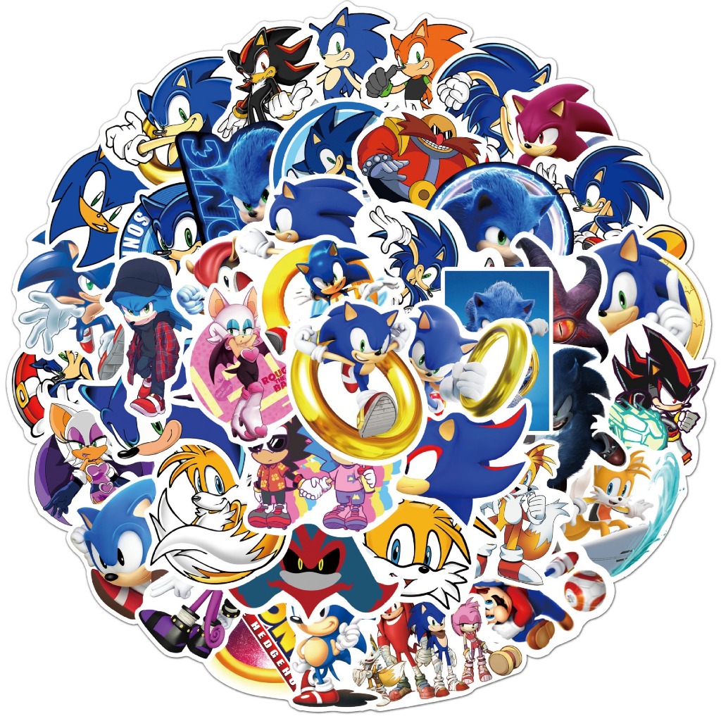 55 Pieces Sonic the Hedgehog Stickers,L50-225 | Shopee Philippines