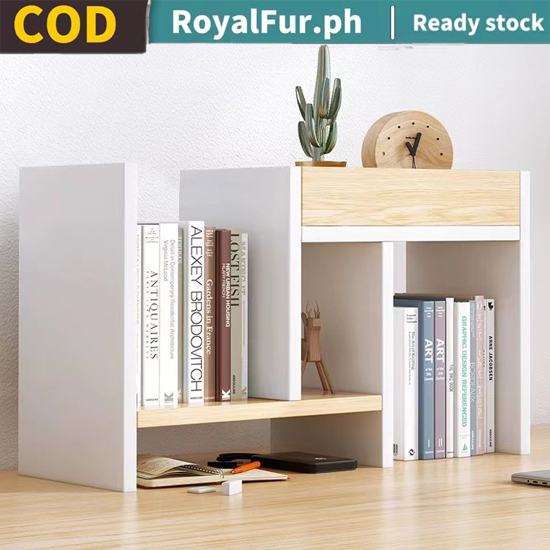 COD Mini Desktop Bookshelf Versatile Wooden Bookshelf Office Study ...