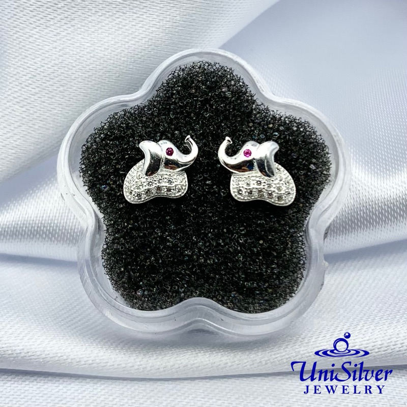 Unisilver 925 Sterling Silver Elephant Stud Earring ( ESM67-1001 ...
