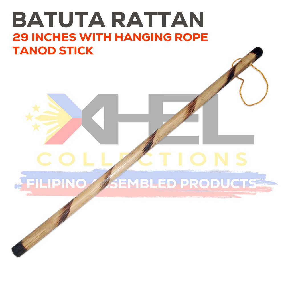 XHEL Batuta with Rope - Tanod Stick Rattan 29 inches | Shopee Philippines