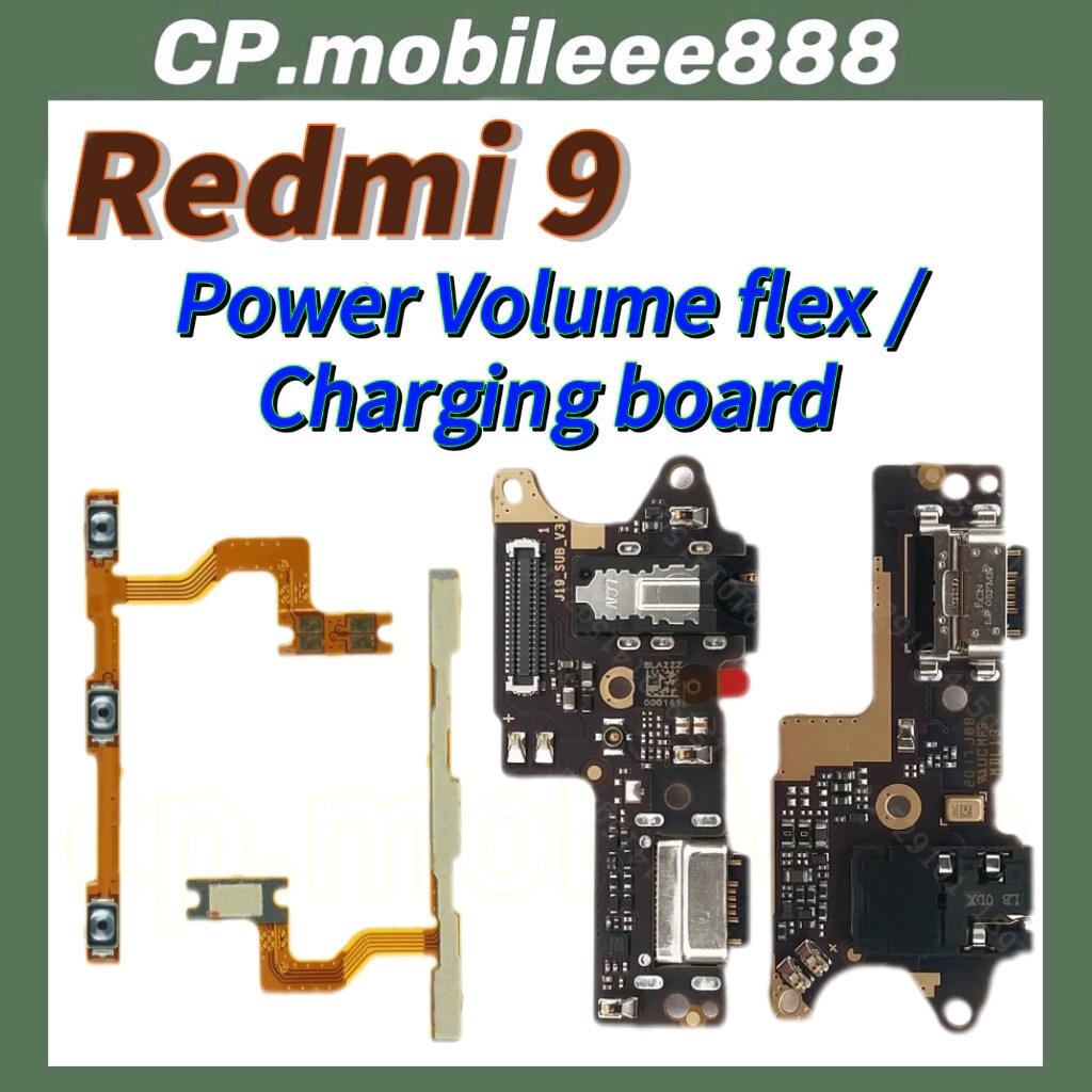 Redmi 9 USB Charging Port Board Power Volume Flex Button Switch Repair ...