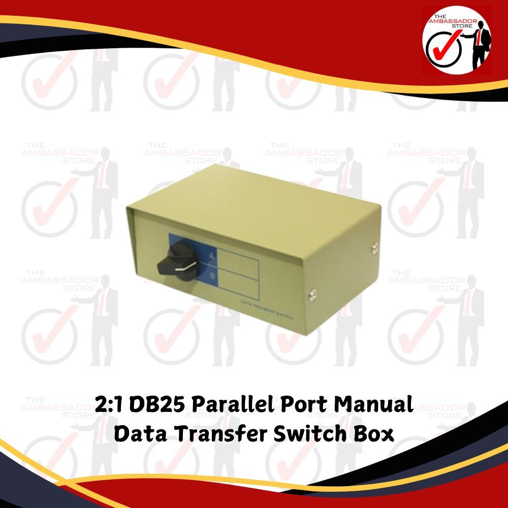 2:1 DB25 Parallel Port Manual Data Transfer Switch Box (Heavy Duty ...