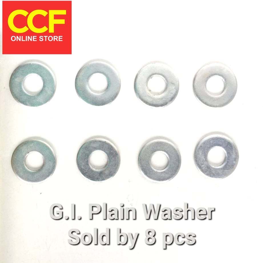 Flat , Lock Washer Washers Galvanized 5/16 ( Sold by 8 pcs ) | Shopee ...