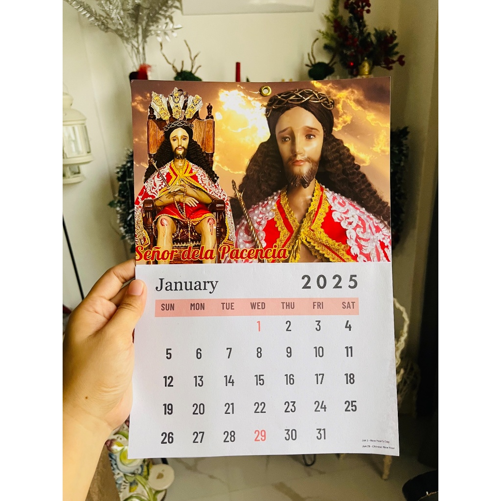 Customized Hang peel off calendar 2025 with free single eyelet for easy ...