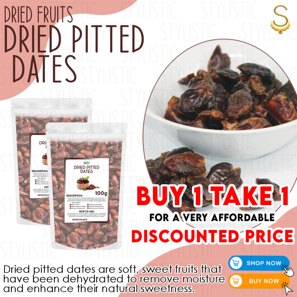BUY 1 TAKE 1 Dried Pitted Dates 100g | Shopee Philippines
