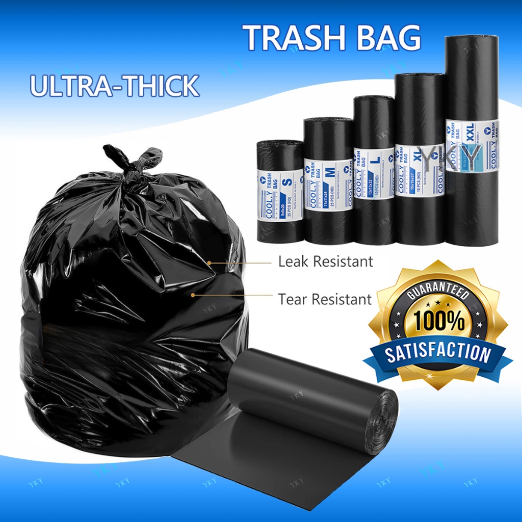 Trash Bag Garbage Bag Black Black Trash Bag Makapal Small/Medium/Large ...