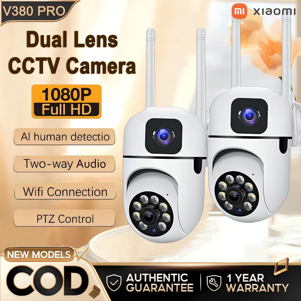 BUY1 TAKE1 V380 Pro 1080P HD CCTV Camera Dual Len Night Vision Wireless ...