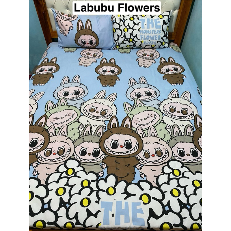 Flower Labubu Full Garter Premium Canadian Cotton Bedsheets and ...