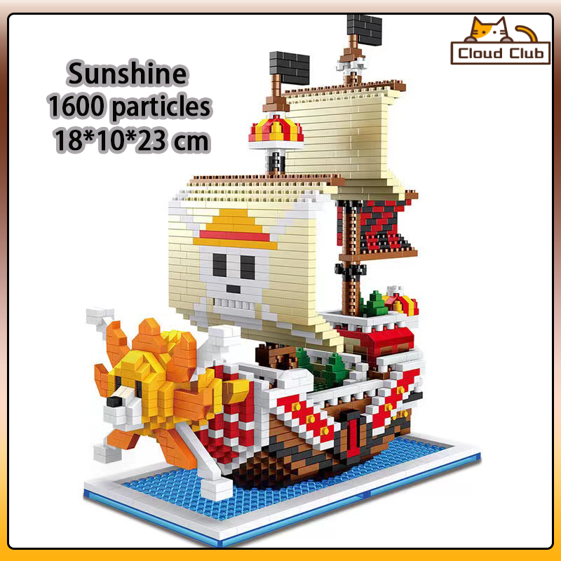 Luffy building blocks toy Pirate King of One Piece ship Sunshine ...