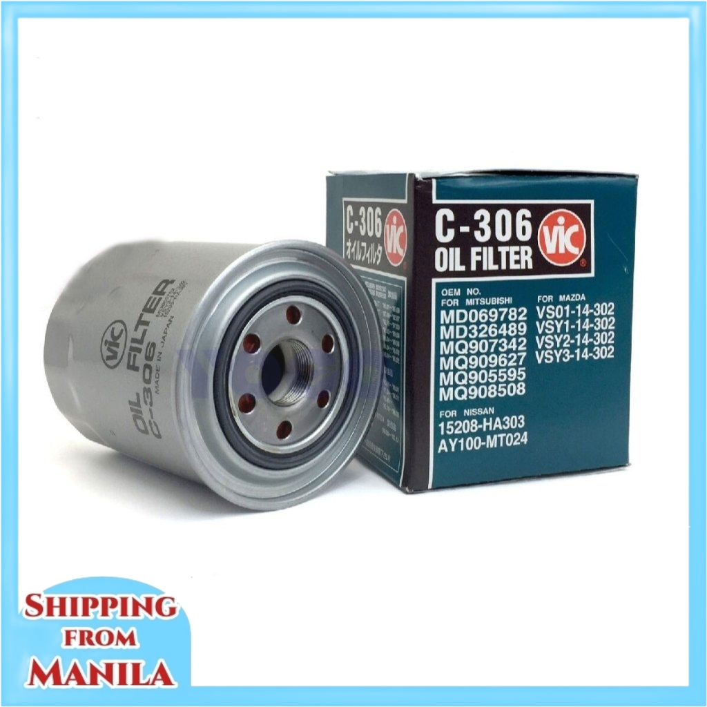 Vic Oil Filter C-306 Mitsubishi Montero 4D56, Adventure,Pajero, Starex ...
