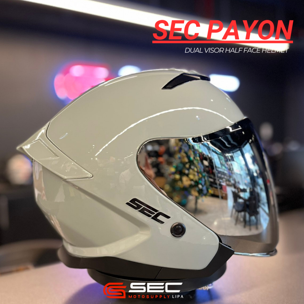 Sec Payon dual visor half face helmet | Shopee Philippines
