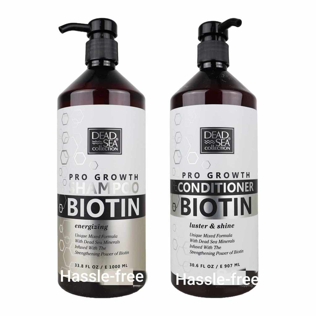 DEAD SEA COLLECTION PRO GROWTH BIOTIN (SHAMPOO/1000ML) (CONDITIONER ...