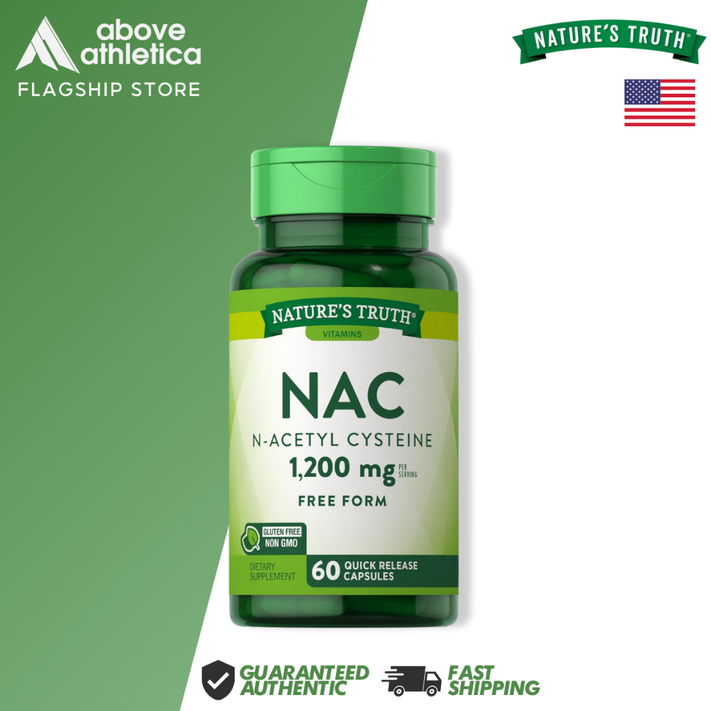 Nature's Truth NAC N-Acetyl Cysteine 1200mg - 60 Capsules - Non-GMO and ...