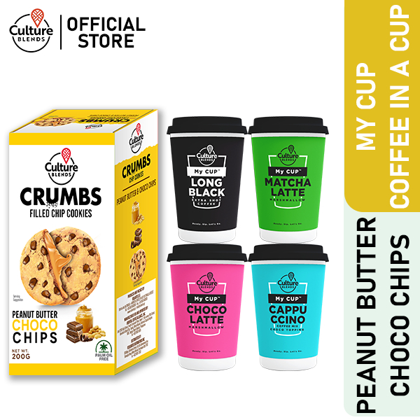 Culture Blends Crumb Peanut Butter & Choco Chips Filled Cookies 200g ...
