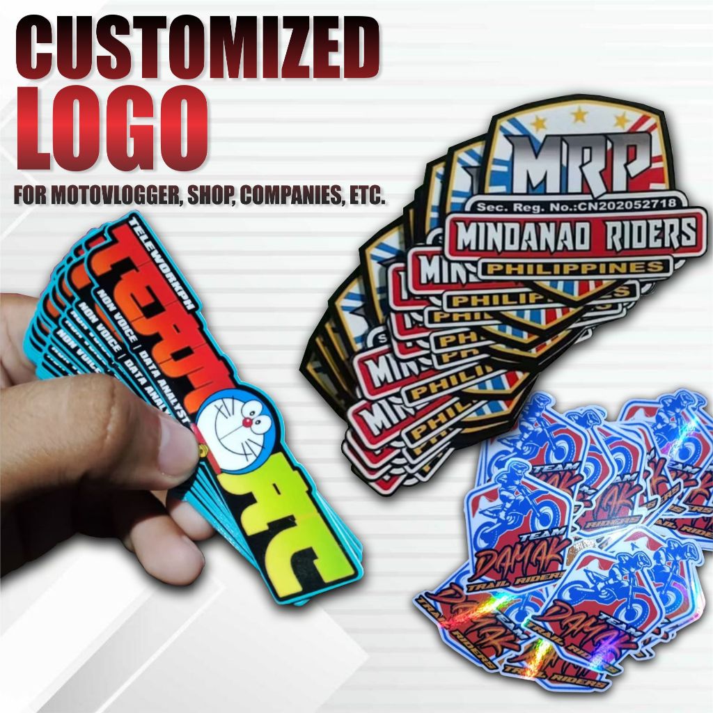 Customized Logo for Motovloggers, Club, Company, etc. | 18pcs per ...
