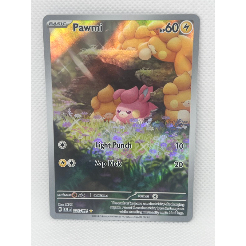 Pawmi - 226/091 - Illustration Rare Scarlet & Violet: Paldean Fates ...