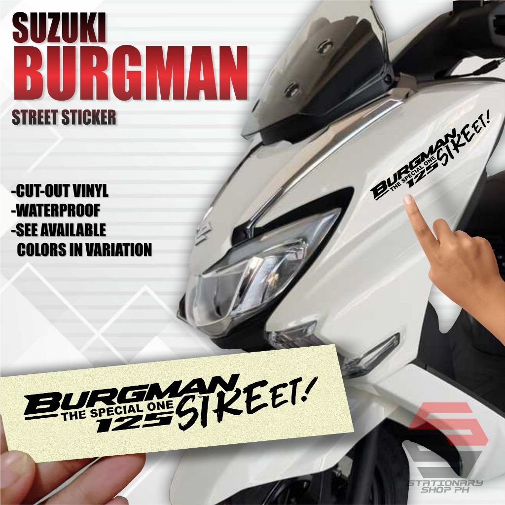 Suzuki Burgman Street Sticker - Waterproof Cut out Vinyl Sticker for ...