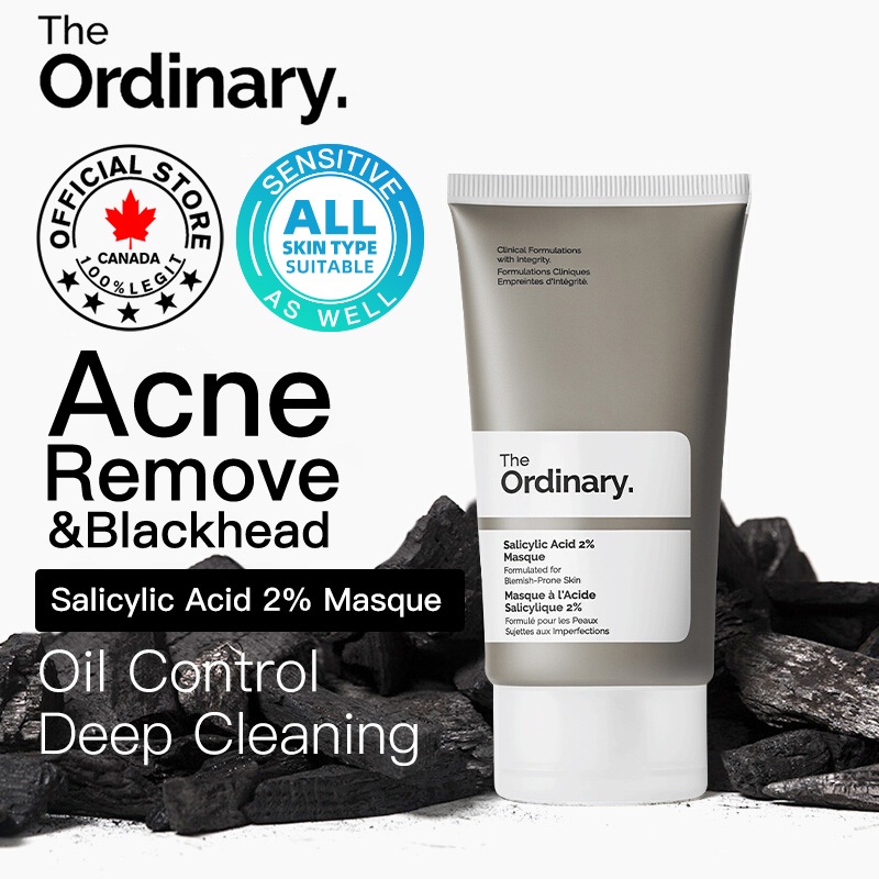The Ordinary Salicylic Acid 2% Masque Remove Acne Blackheads Oil ...