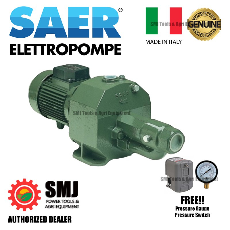SAER Water Pump 2 HP Convertible Shallow or Deepwell SR200C FREE GAUGE ...
