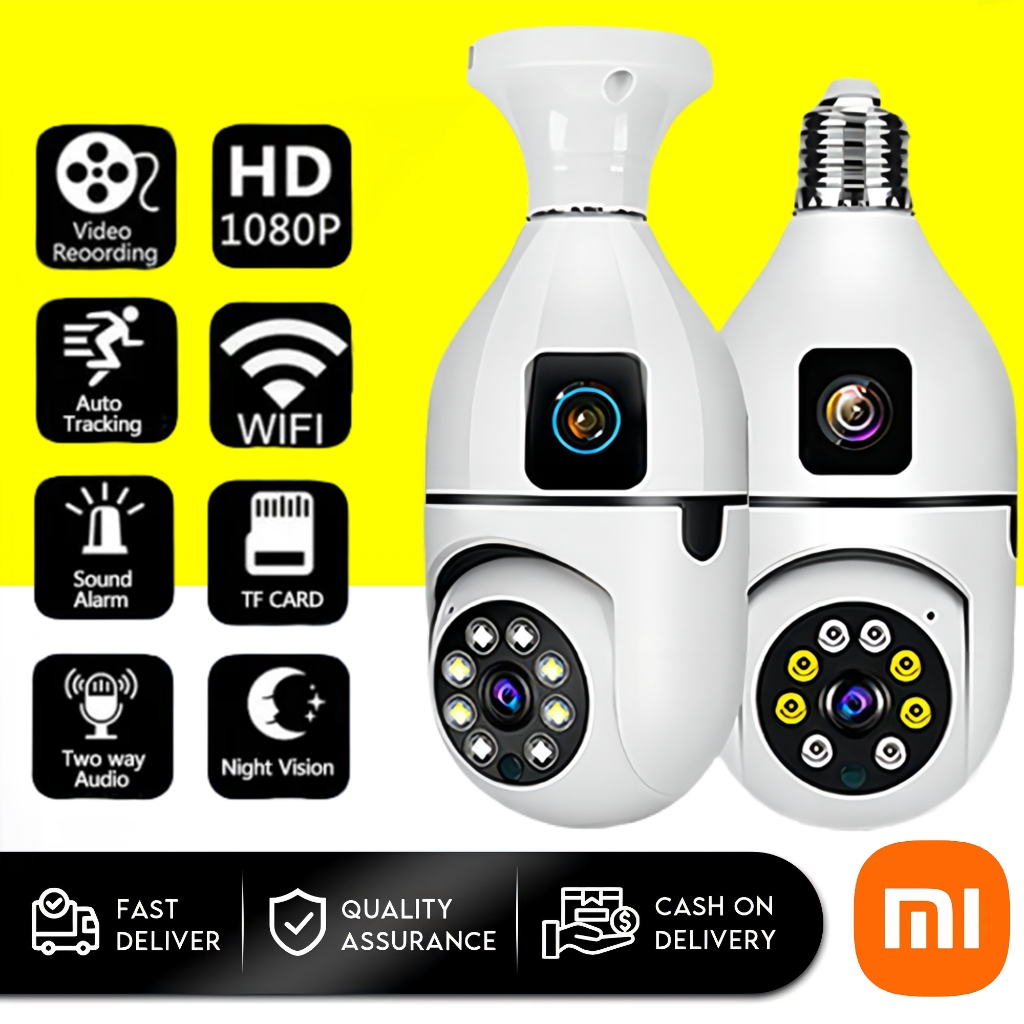 XIAOMI CCTV Camera E27 Bulb Wifi Connect Cellphone Outdoor Waterproof ...