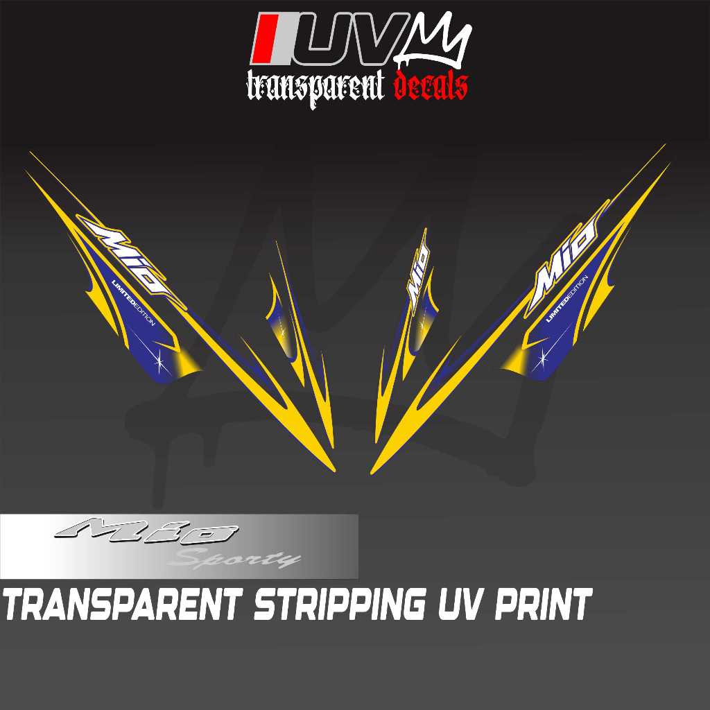 UV TRANSPARENT MIO SPORTY / MIO 1 INDO LIMITED EDITION DECALS | Shopee ...
