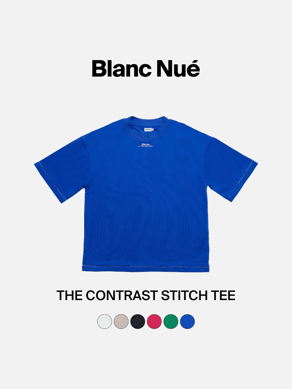 Blanc Nué The Contrast Stitch Tee (Regular Fit) | Shopee Philippines