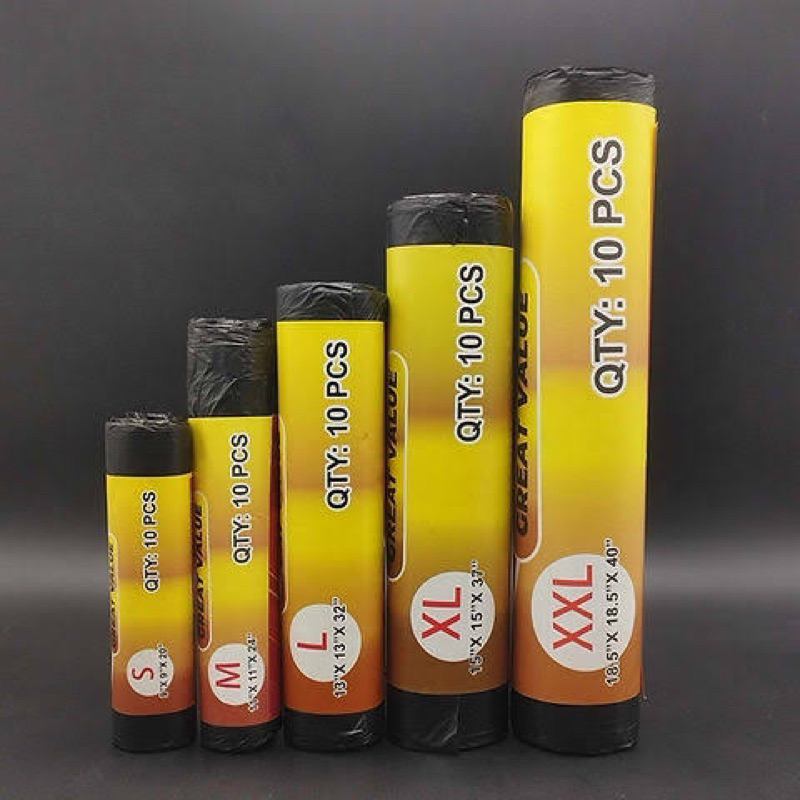 TRASH BAG/GARBAGE BAG SECURE ALL SIZES | Shopee Philippines
