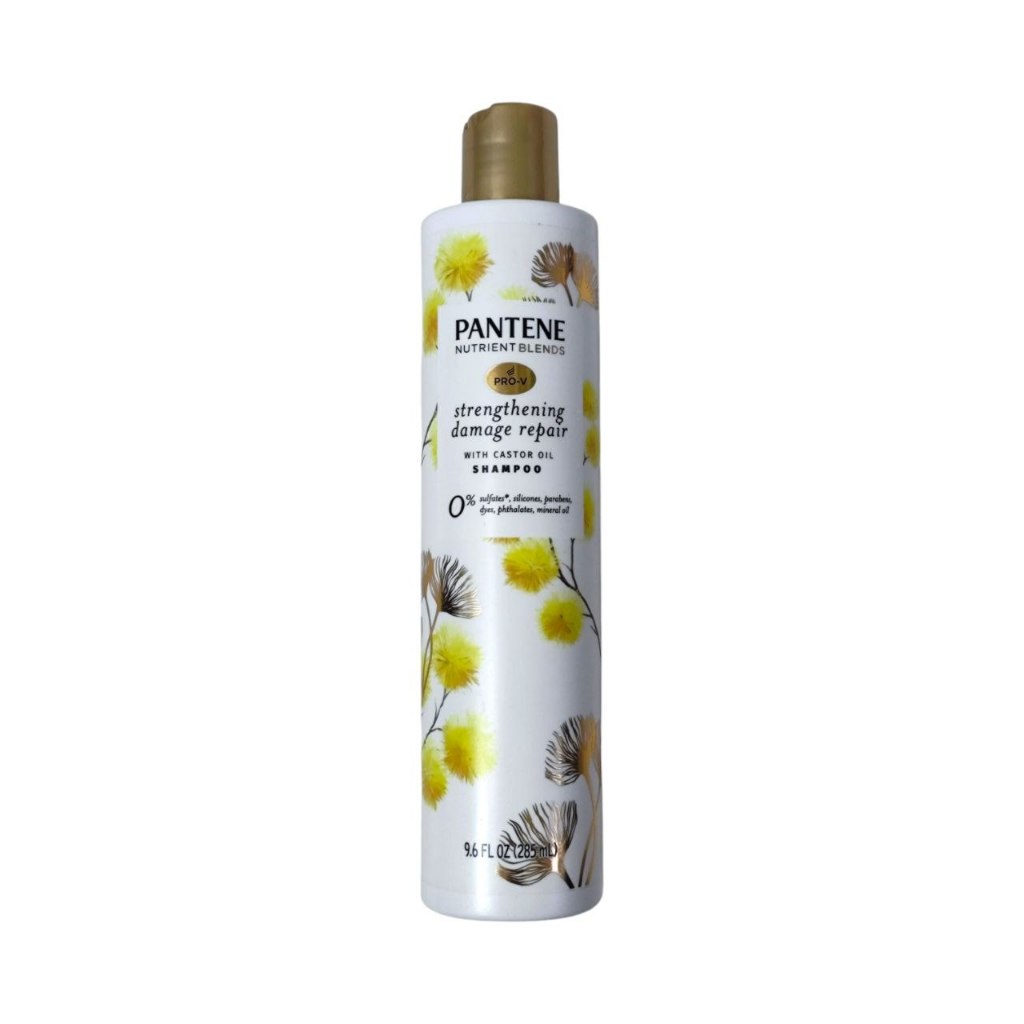 Pantene Strengthening Damage Repair with Castor Oil Shampoo, Color Safe ...