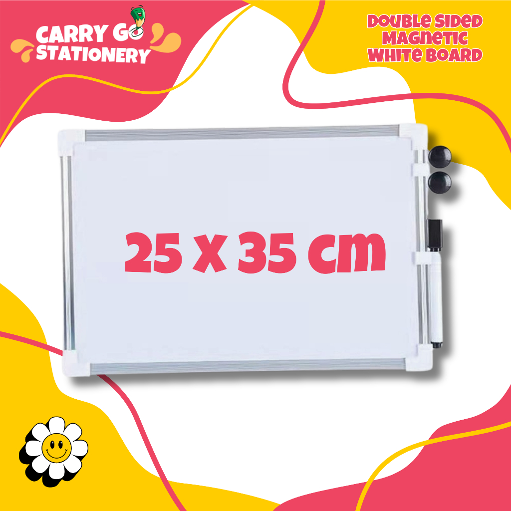 Carry Go Stationery 25x35cm Double Sided Whiteboard Magnetic Aluminum ...