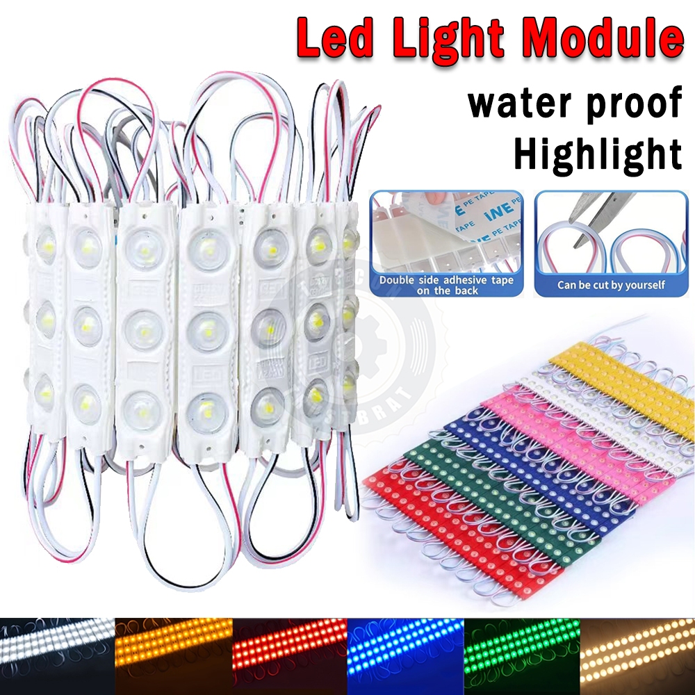 (Per piece) 3 LED Light Module with lens 12V DC with Adhesive for Piso ...