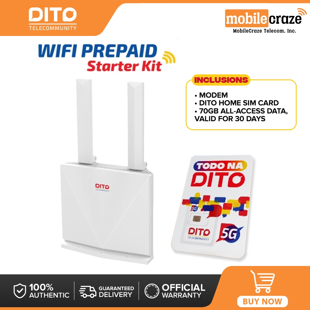 DITO Home WiFi Prepaid Starter Kit with 70GB Data | Shopee Philippines