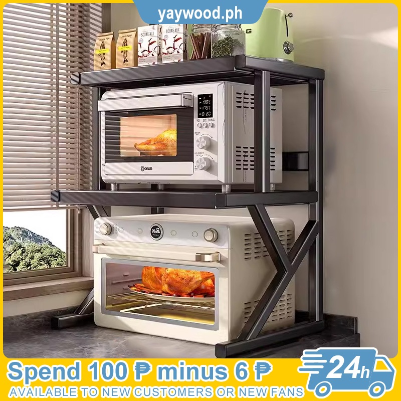 COD Stainless Steel Microwave Rack Oven Rack Shelf Kitchen Storage ...