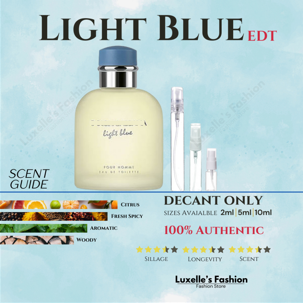 Light Blue EDT Perfume for men Decant/Takal | Shopee Philippines